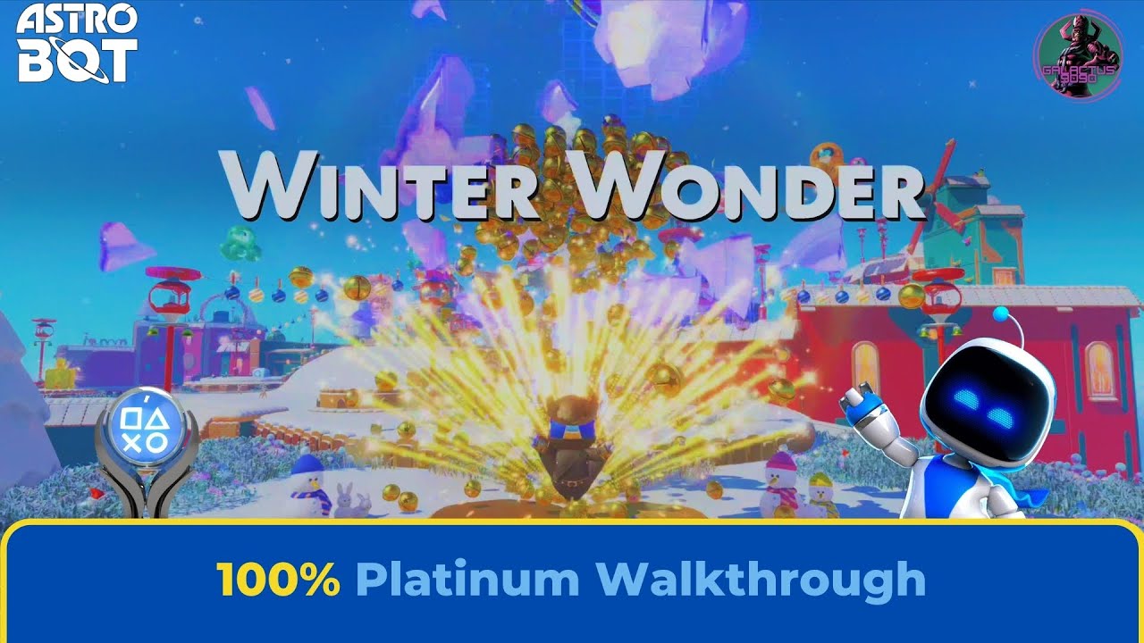 Astro Bot: Winter Wonder All Collectibles Platinum Walkthrough [4K ...