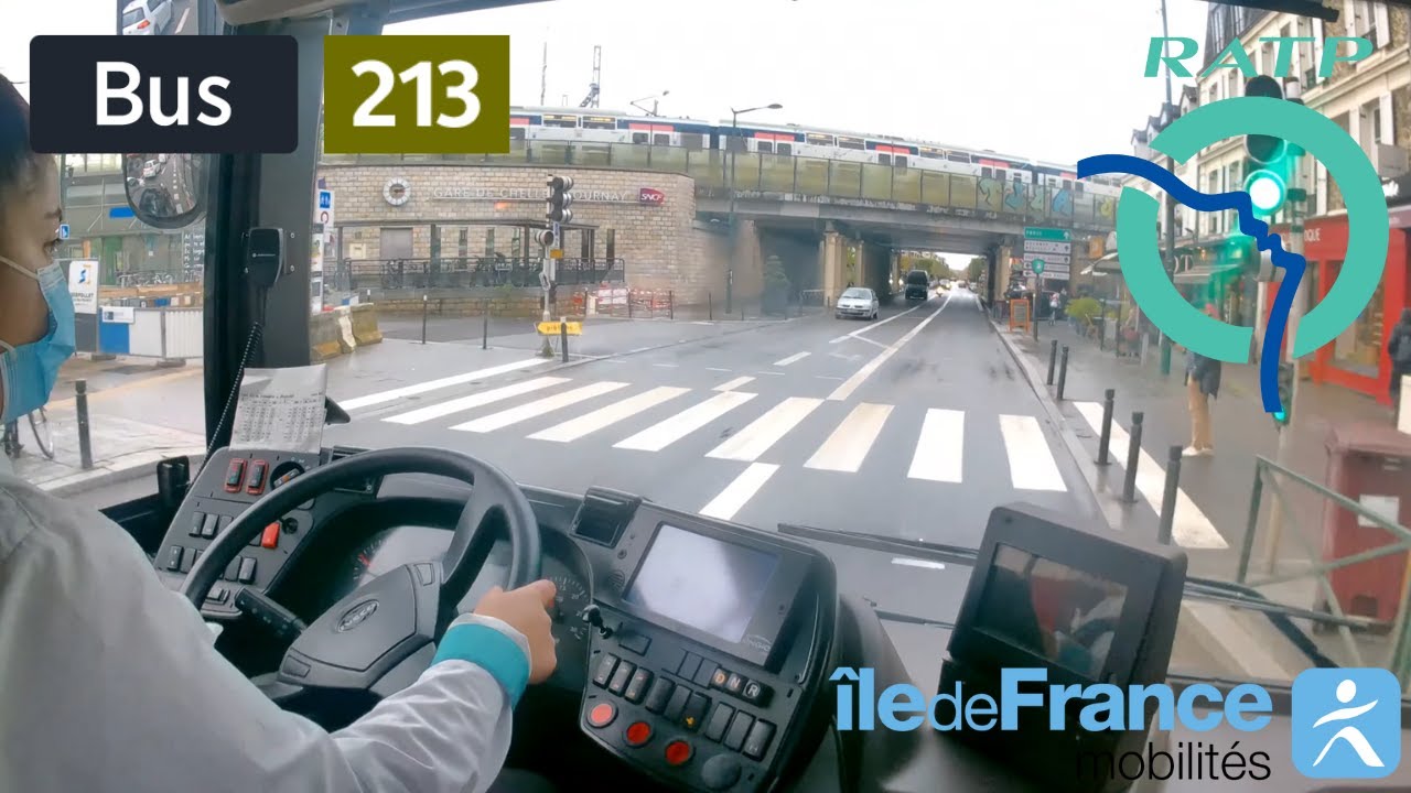 Bus 213 RATP | Chelles Gournay RER - Einstein Galilée - 4K - YouTube