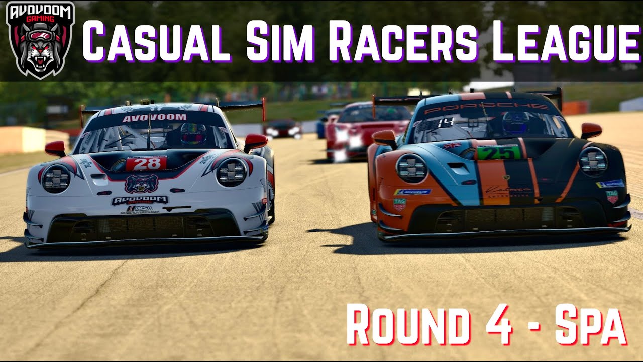Casual Sim Racers League: Round 4 - Spa - YouTube