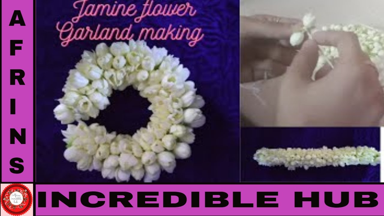 jasmine flower garland at home|malligai poo malai sevathu eppadi in ...