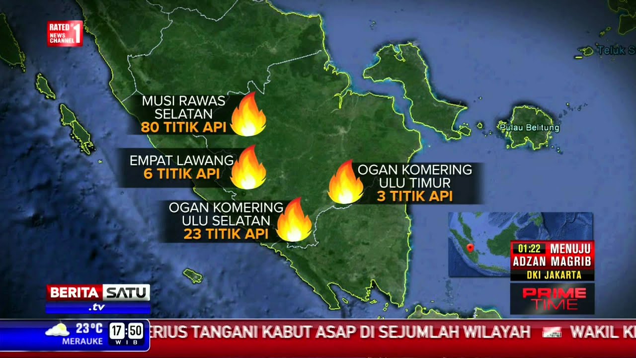1.210 Titik Api di Pulau Sumatera - YouTube