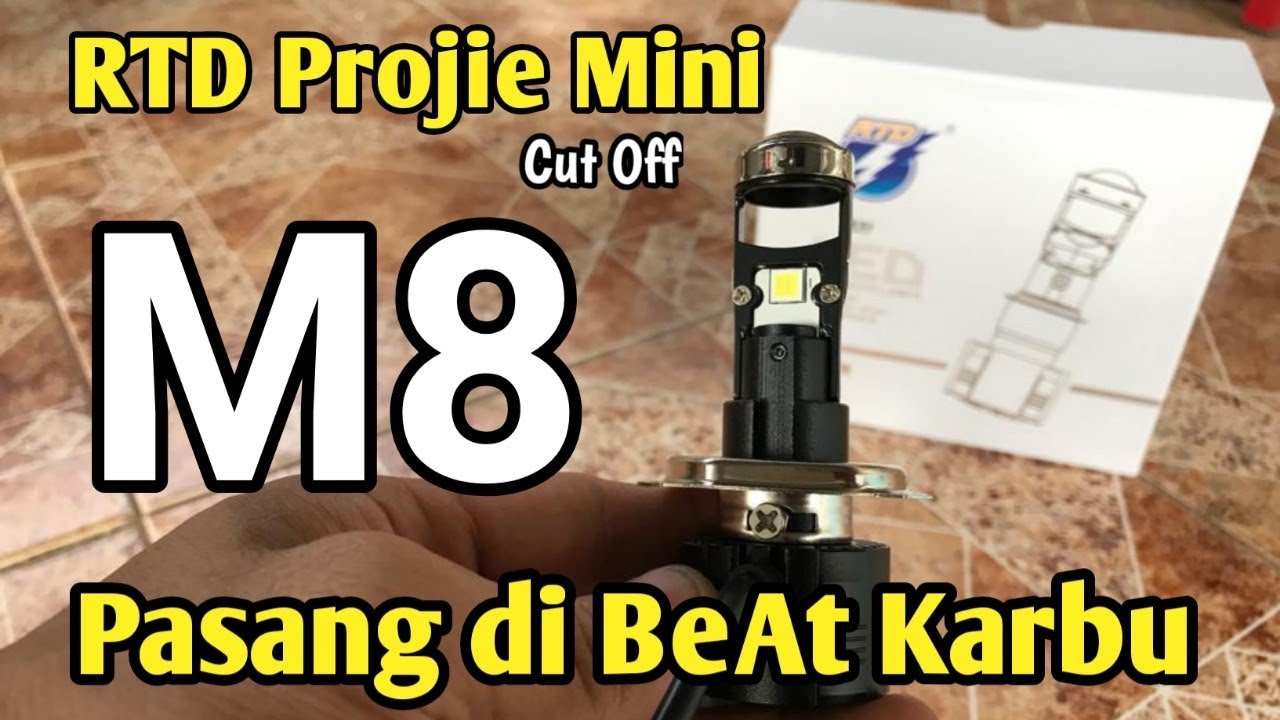 Pasang Lampu Projie Mini RTD M8 di Beat Karbu - 36 Watt 3600 lumens ...