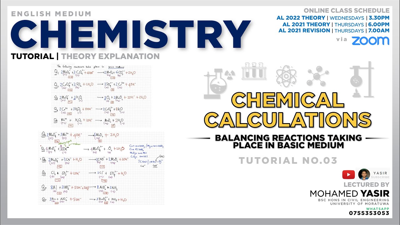 Balancing the reactions taking place in basic medium - YouTube