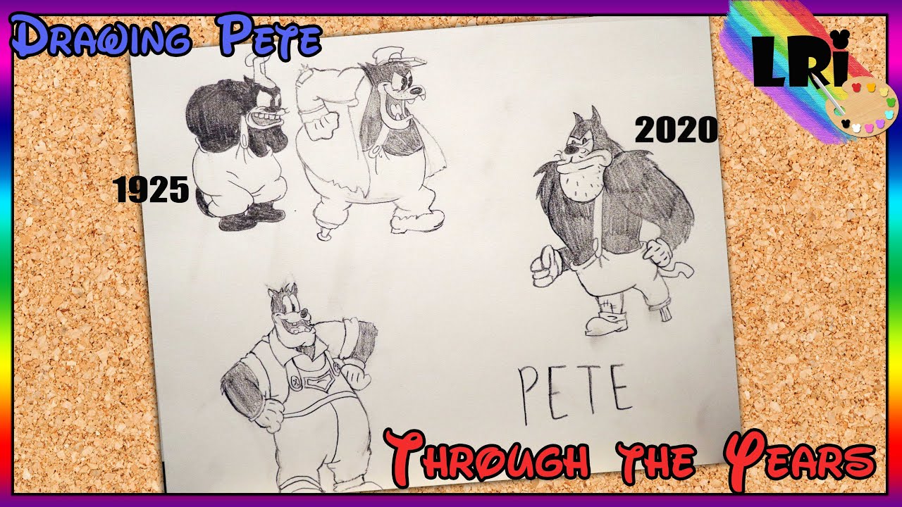 How To Draw Pete Through The Years (1925-2020) | Drawing Disney - YouTube