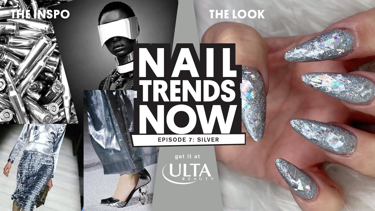 Silver Holographic Dimensional Nails - YouTube