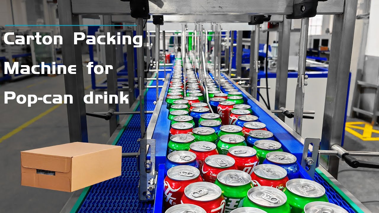 2024 New Automatic Hot Melt Carton Packing Machine,Pop-can Drink ...