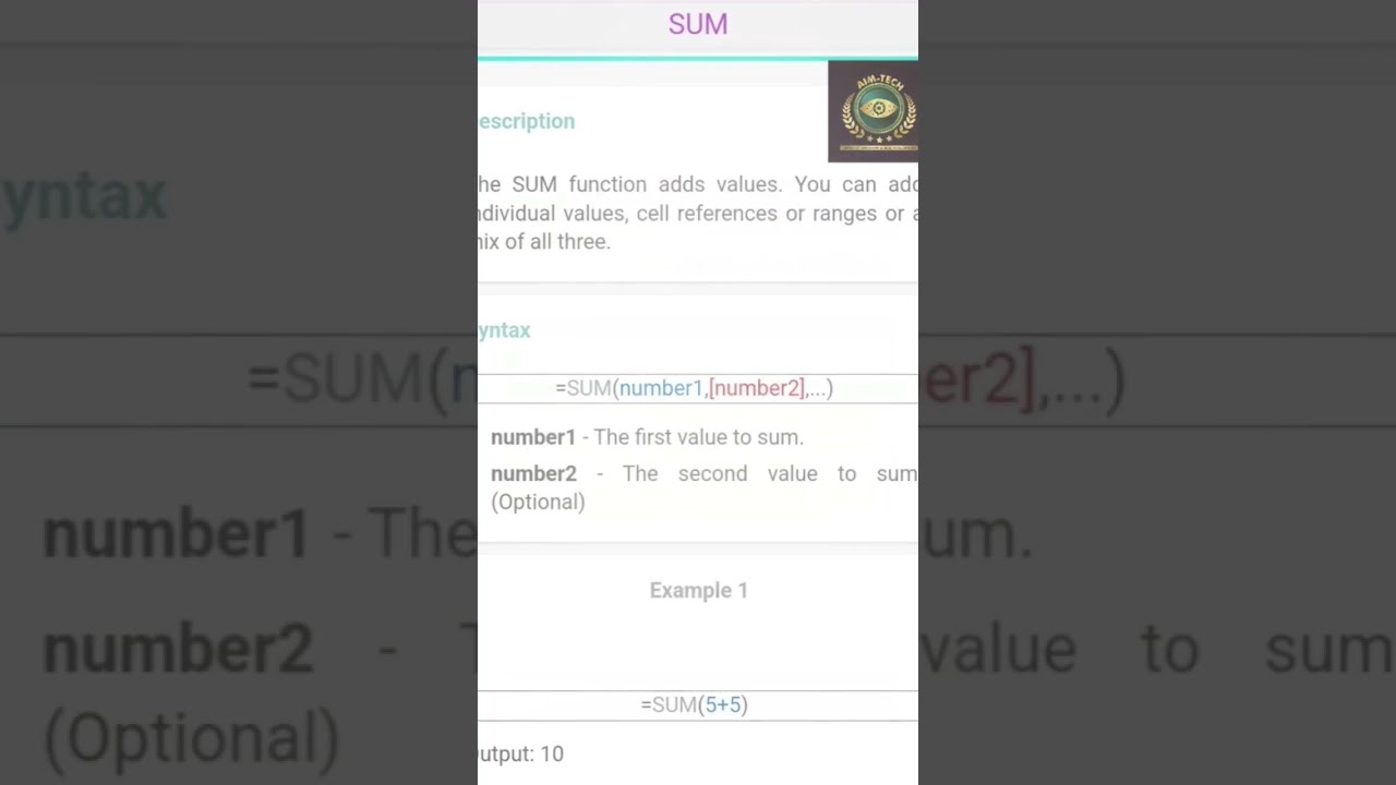 How To Use SUM And IF Formula In Excel With Example YouTube How To Use SUM And IF Formula In Excel With Example YouTube