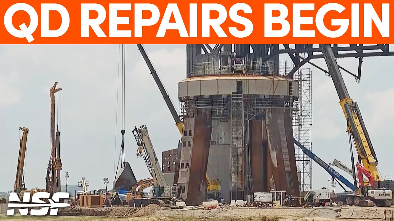 Repairs Begin on Starship's Quick Disconnects | SpaceX Boca Chica - YouTube
