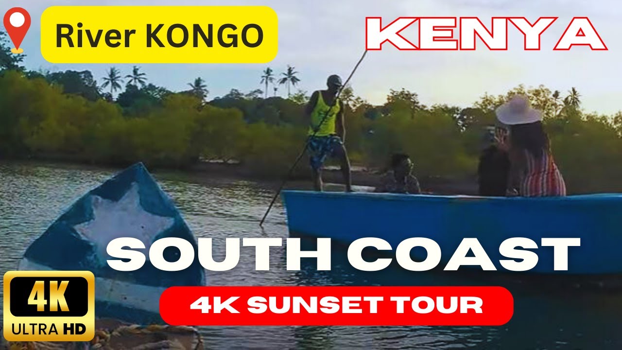 4K Scenic Boat Ride Through The Kongo River Estuary in Diani with Relaxing Music - Kenya East ...