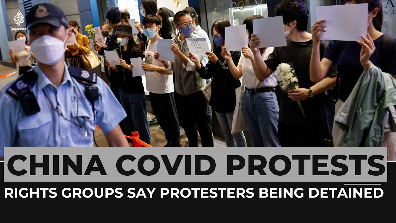 China: Rights groups say Covid protesters being detained - YouTube