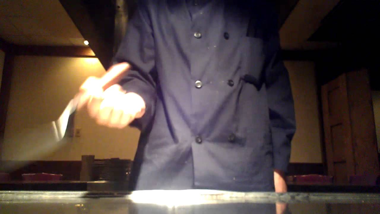 Hibachi Chef tricks practice - YouTube
