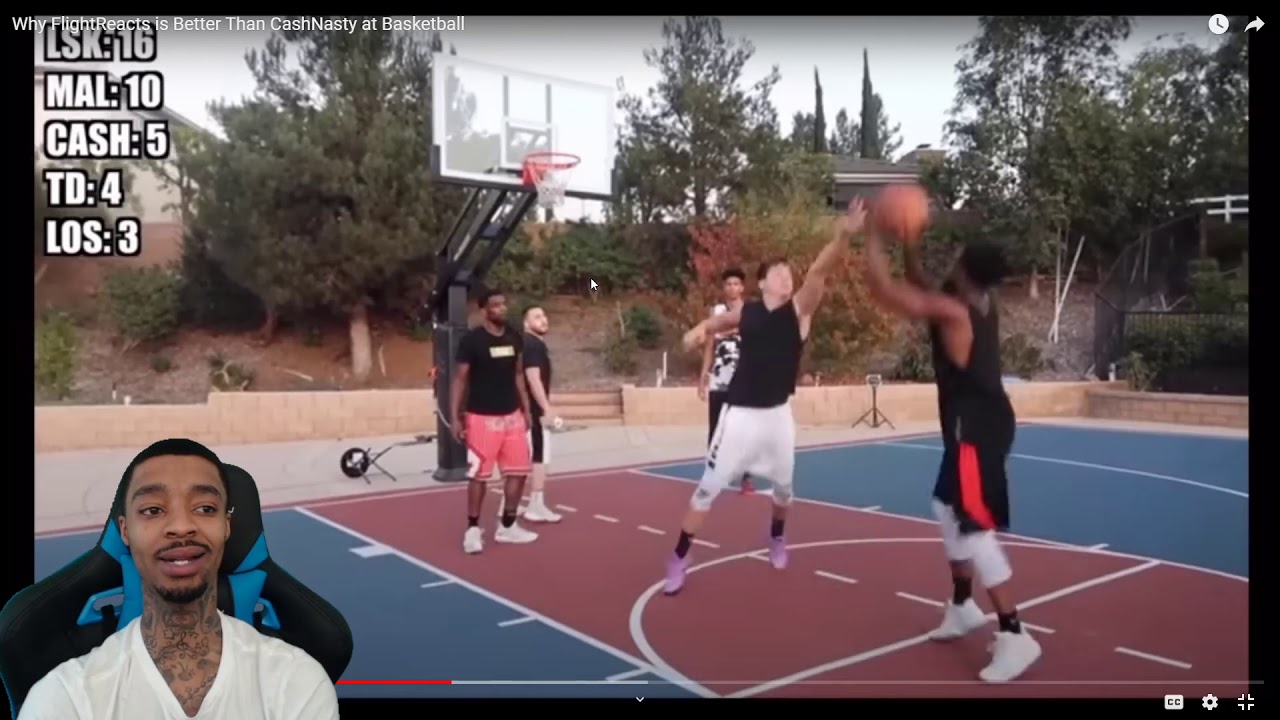Reacting To Why FlightReacts is Better Than CashNasty at Basketball ...