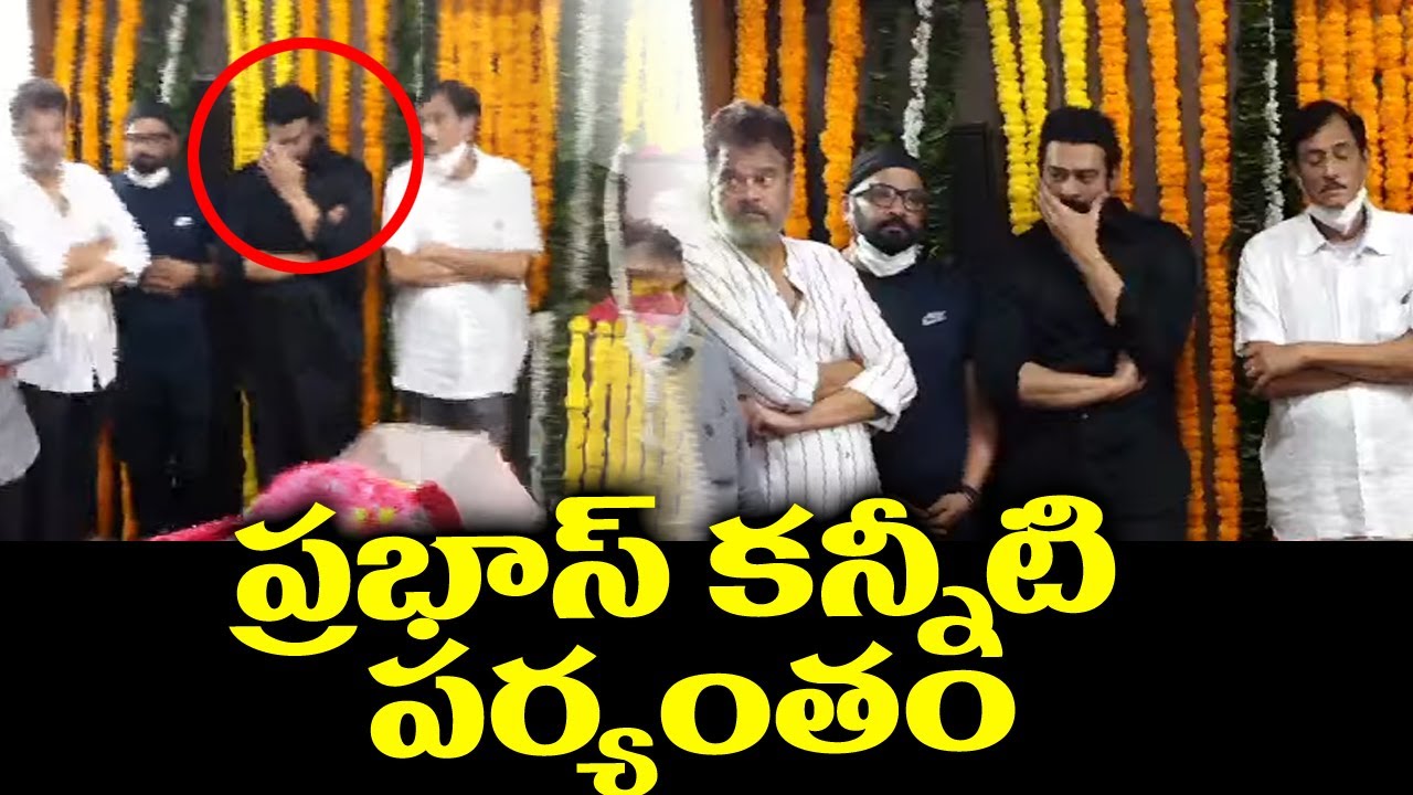 Prabhas Crying | Krishnam Raju Final Rites | Tollywood News | TV5 News ...