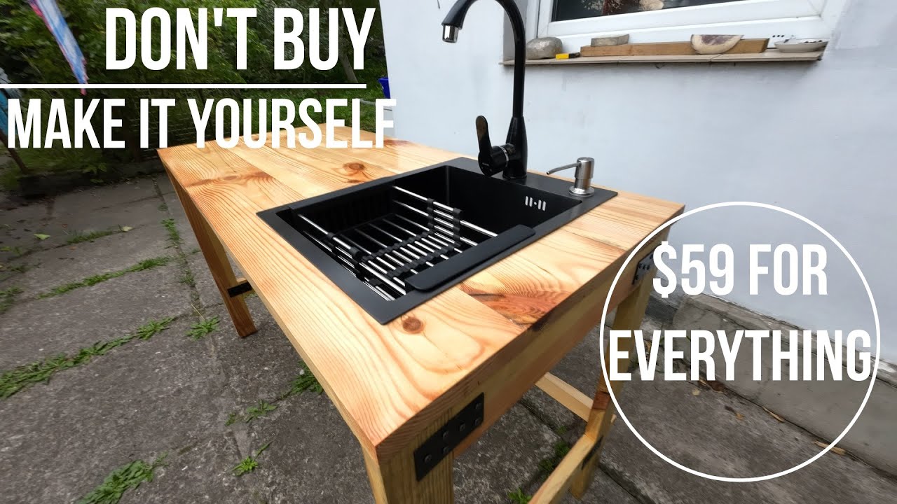 Homemade wooden kitchen table, cheap and practical. - YouTube