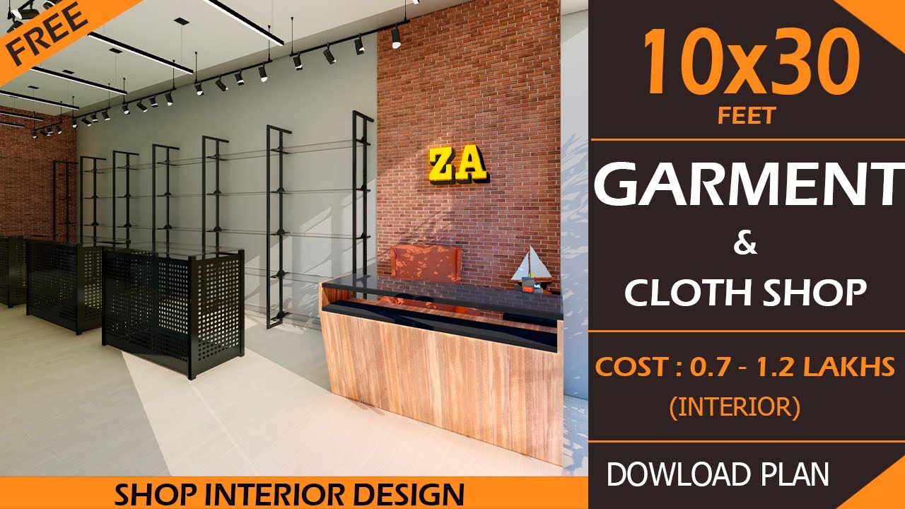 10X30 Cloth Shop | Garment Shop Interior Design Ideas | Cloth Shop ...