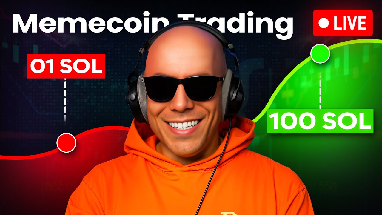 🔴 From 1 $SOL to 100 $SOL Challenge w/ Meme coins - YouTube