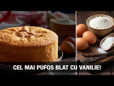 Cum obtii un blat cu vanilie foarte pufos, fara esec 🎂