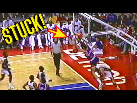 Tom Chambers Crushes HUGE Dunk on Bill Laimbeer – Rim Gets Stuck!