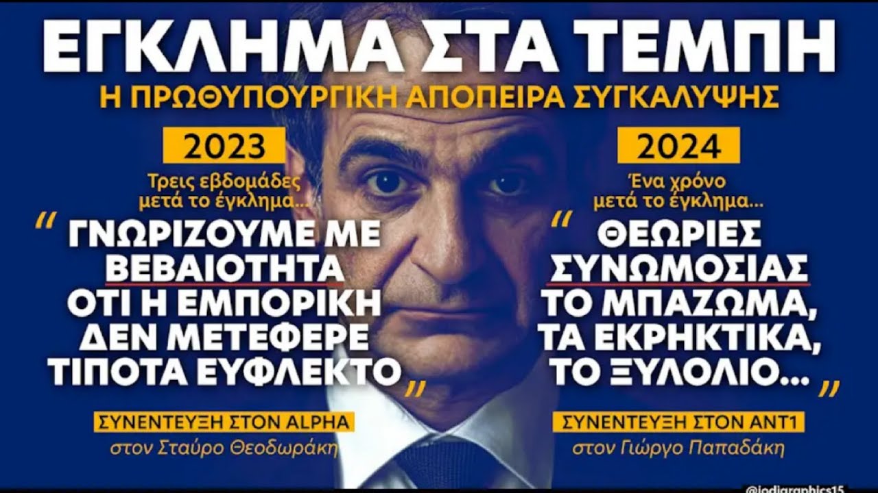 Παραδόθηκε η έκθεση για τα Τέμπη ! ΗΤΑΝ ΕΓΚΛΗΜΑ - YouTube