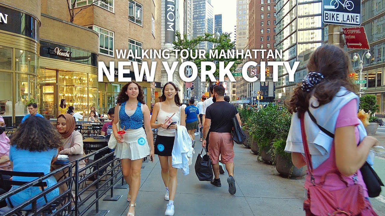 [4K] NEW YORK CITY - Summer Walk, Broadway, Columbus Circle & 57th ...