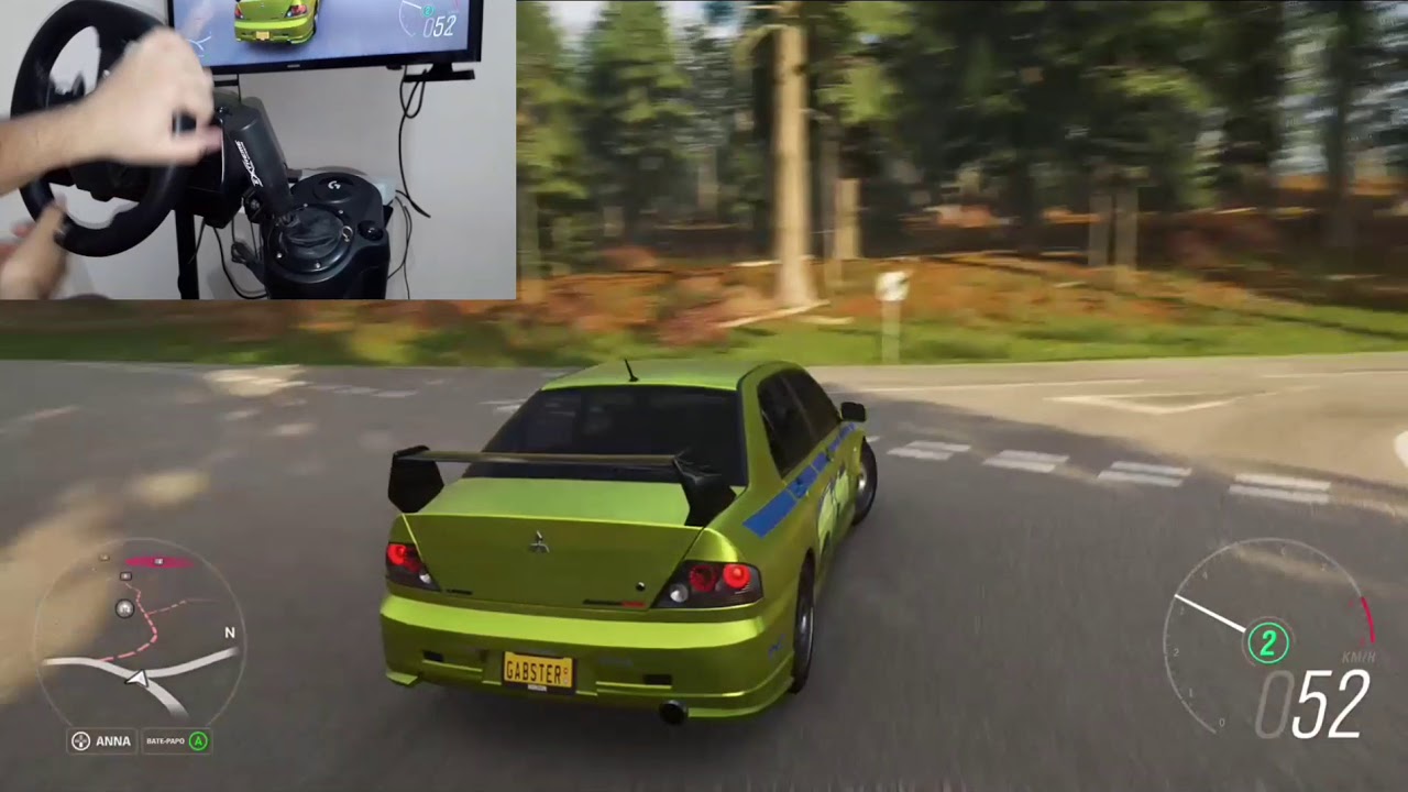 Mitsubishi Lancer Evo VII - Velozes e furiosos - Brian O'Conner - Forza Horizon 4 | Volante g920 ...