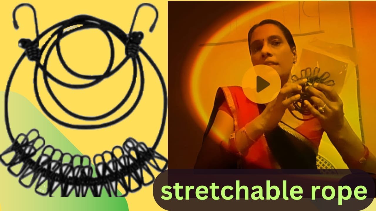 kapda sukhane ki rassi wind proof rope, rope with clip, rassi kapde ...