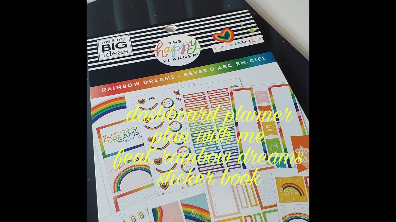 Happy planner Dashboard layout plan with me feat Rainbow dreams May 18 ...