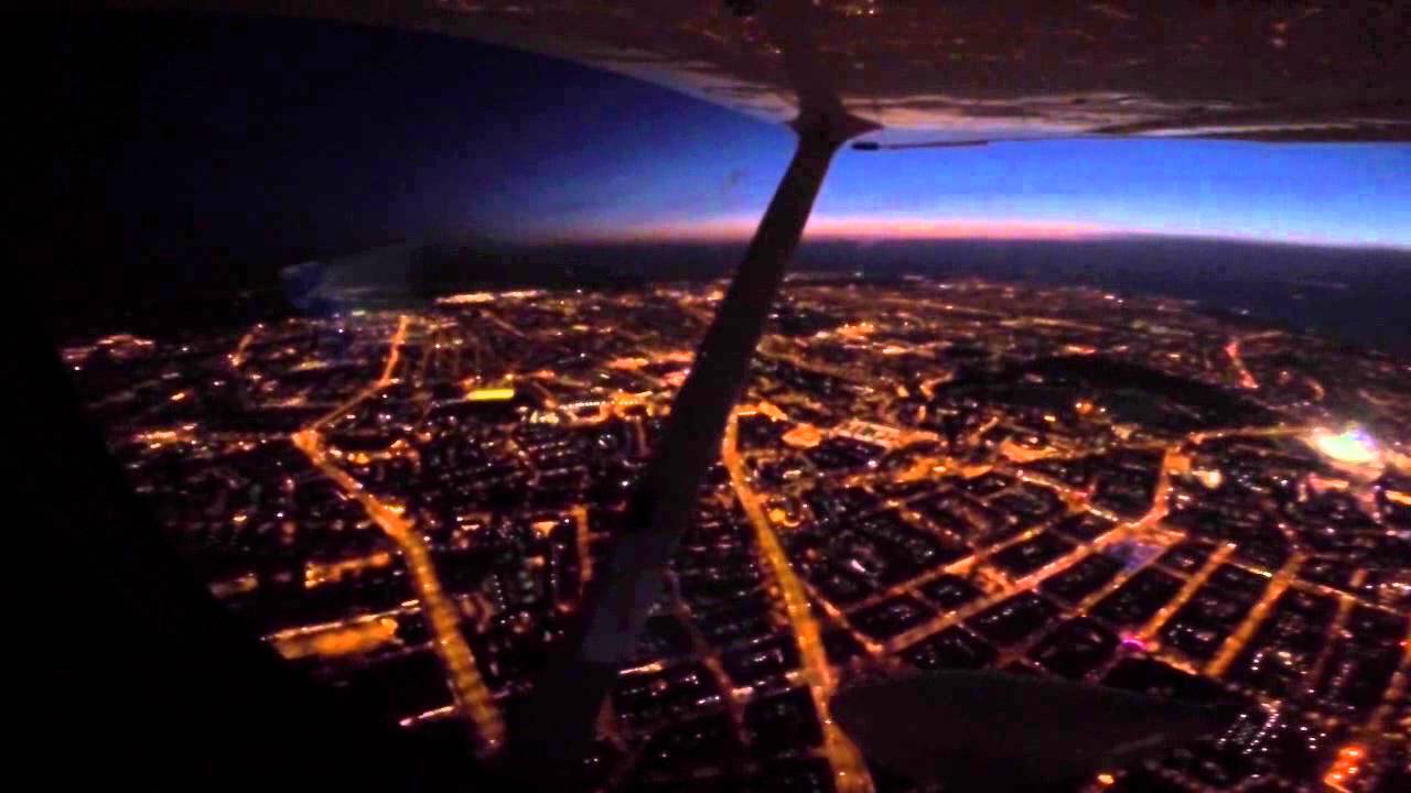 VFR Night flight south Sweden (with ATC) - YouTube