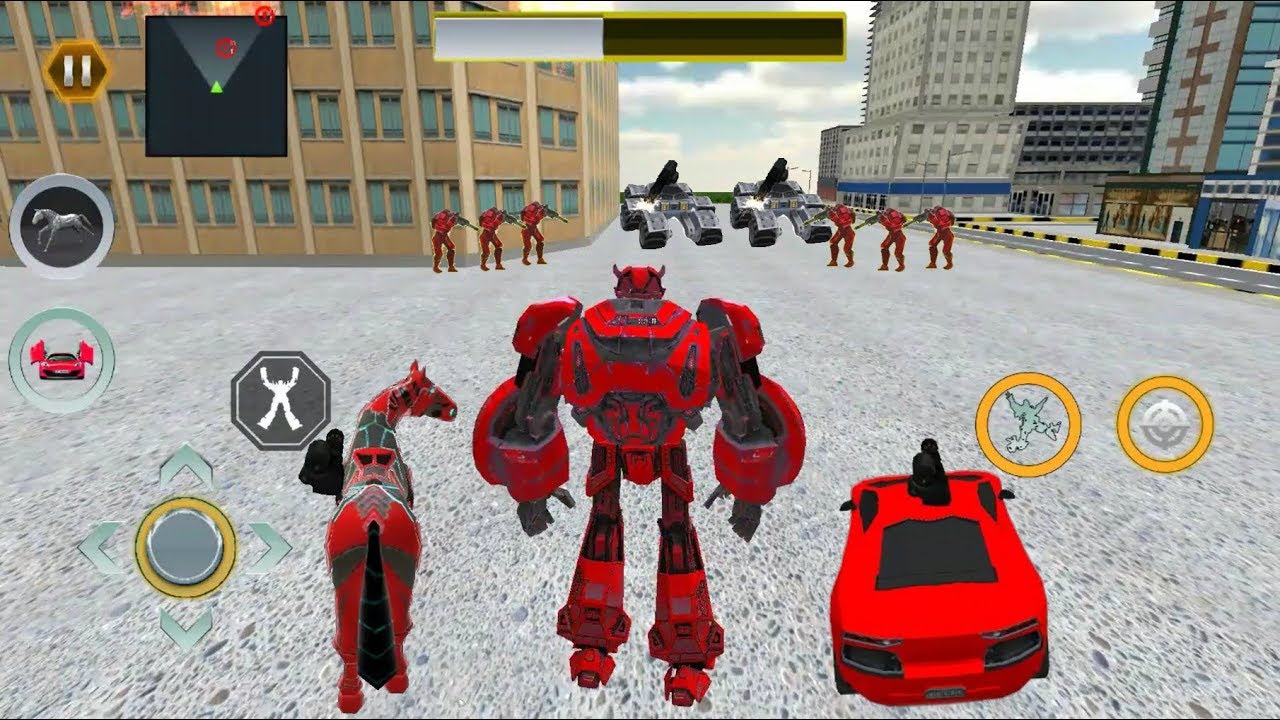 Robot Car Transformation Wild Horse Robot Games - Three Robot ...