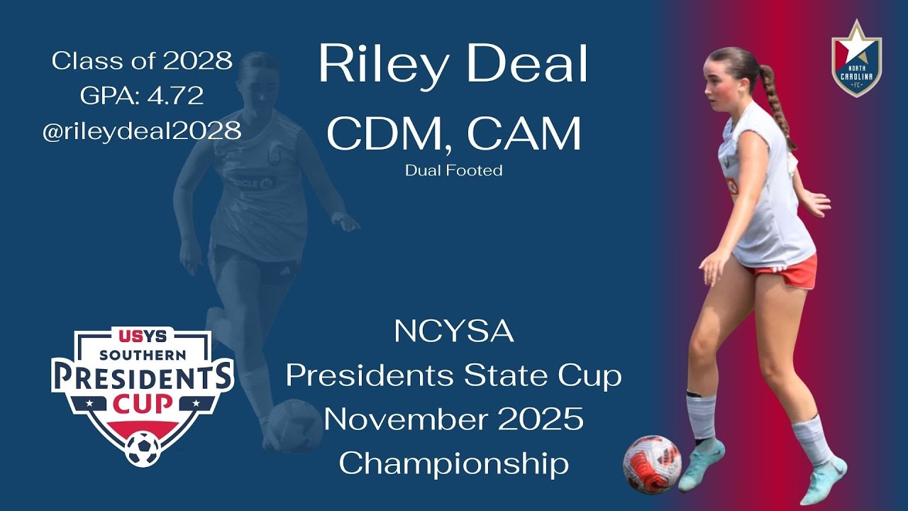 Riley Deal - NCYSA Presidents State Cup 2025 Championship - YouTube
