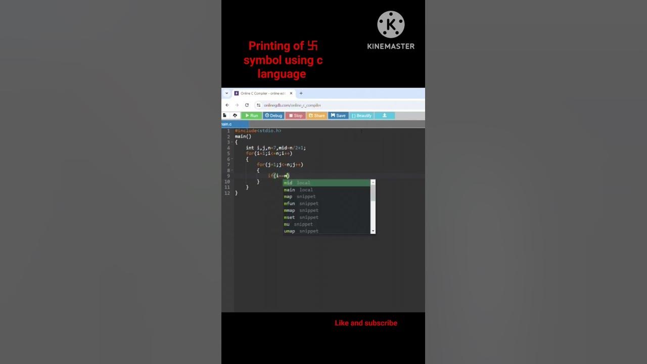 Printing Of 卐 Symbol Using C Language 🧑‍🏫👩‍🏫👩‍💻🧑‍💻👨‍💻trendingvideo Codinglover Youtube