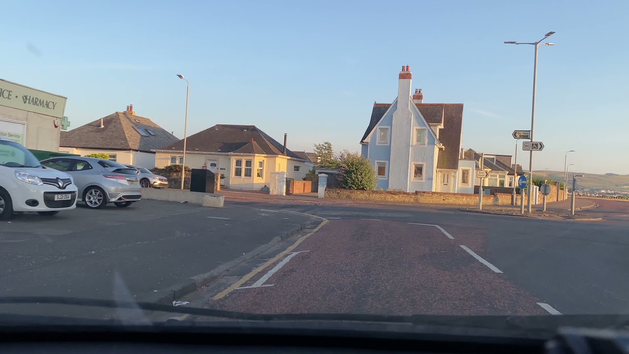 Driving in the West of Scotland - Ayr to Girvan via the Heads of Ayr ...