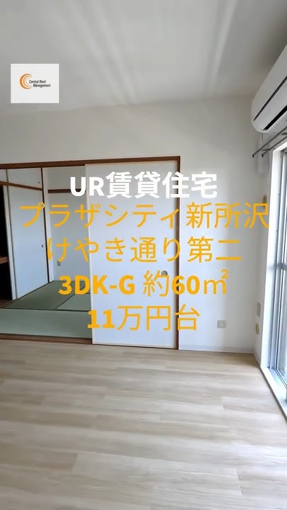UR賃貸住宅／プラザシティ新所沢けやき通り第二／3DK-G／ショートルームツアー - YouTube