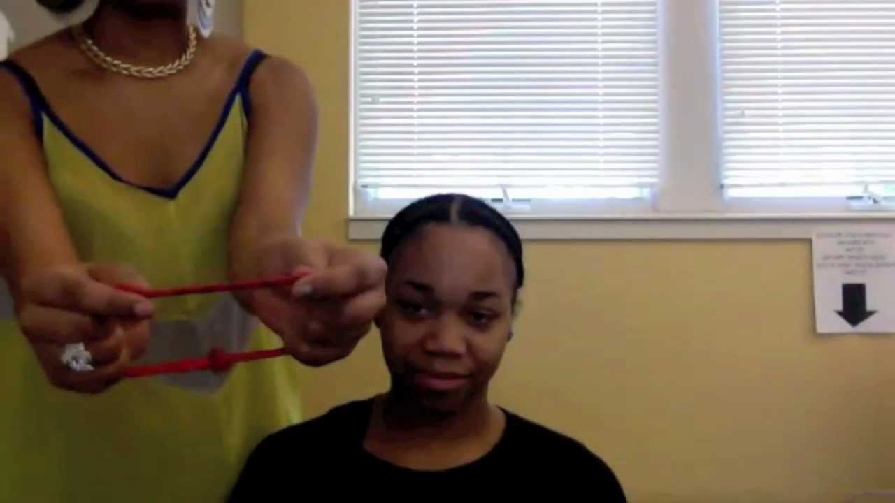 How to do a high bun/pony tail with tracks - YouTube