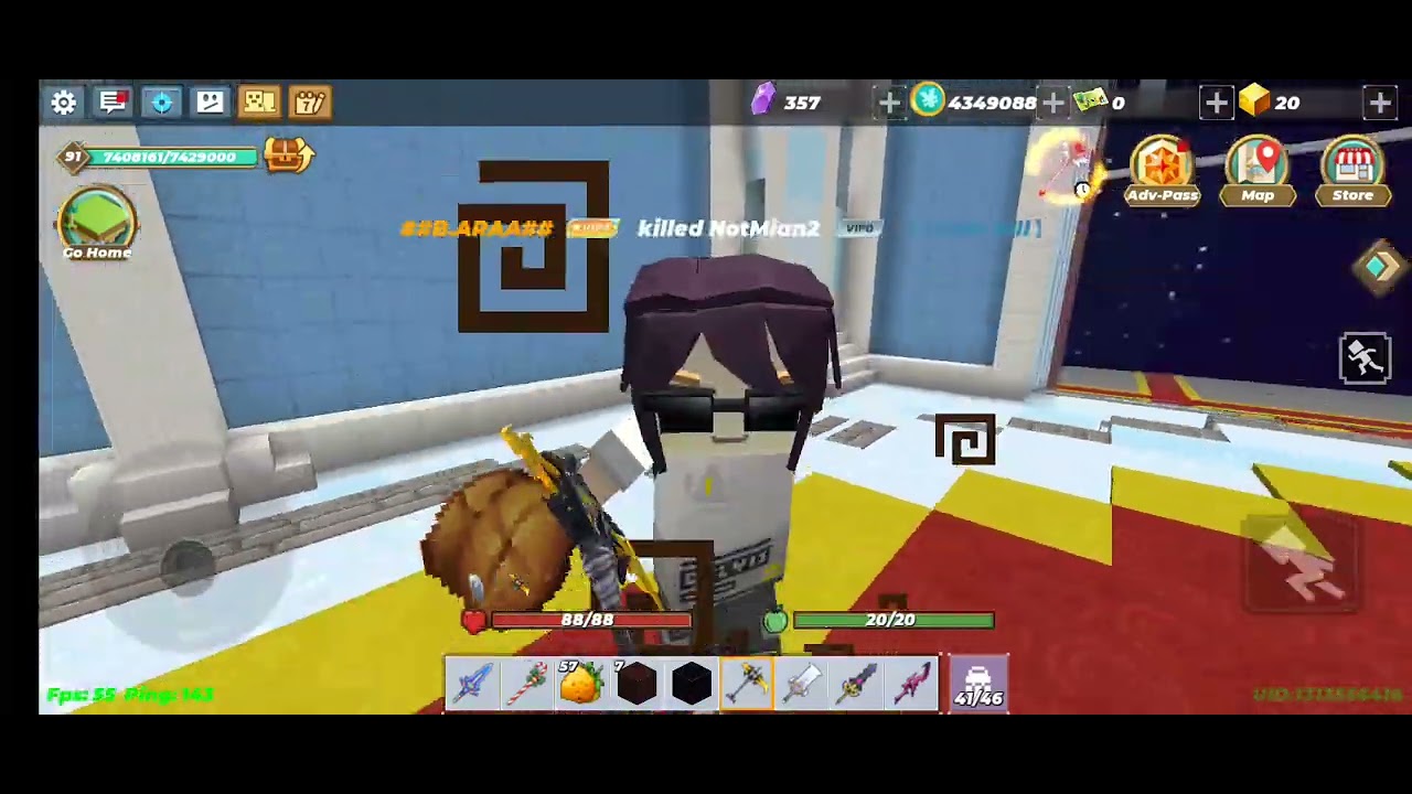 Sky block Death scythe lifesteal 8 Map Mining Zone in Blockman Go - YouTube