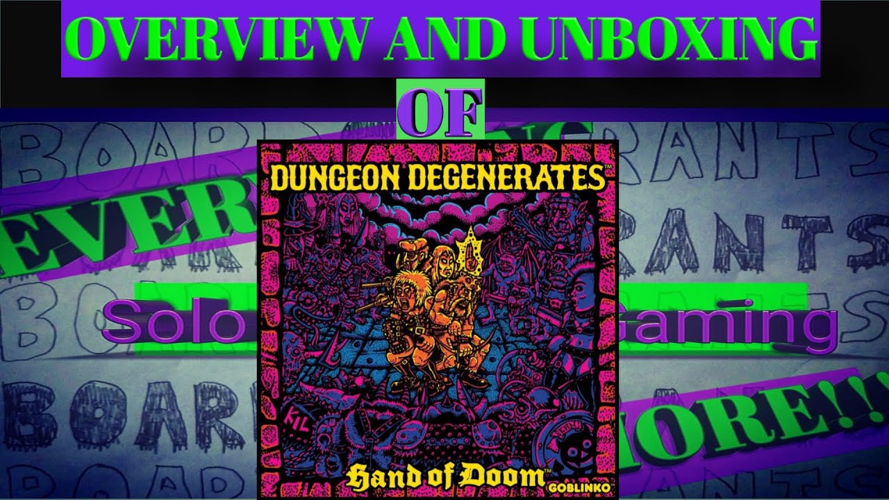 Dungeon Degenerates Overview and Unboxing - YouTube