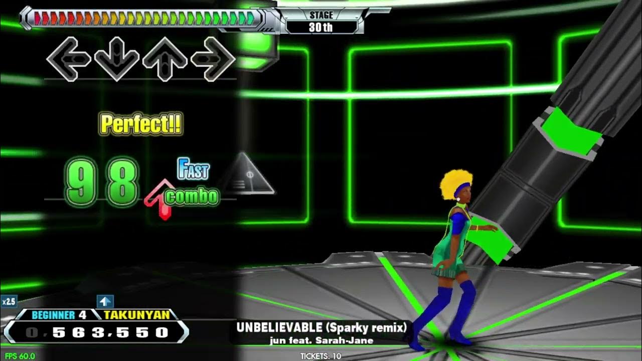【DDR GRAND PRIX】UNBELIEVABLE (Sparky remix)【BEGINNER】 - YouTube