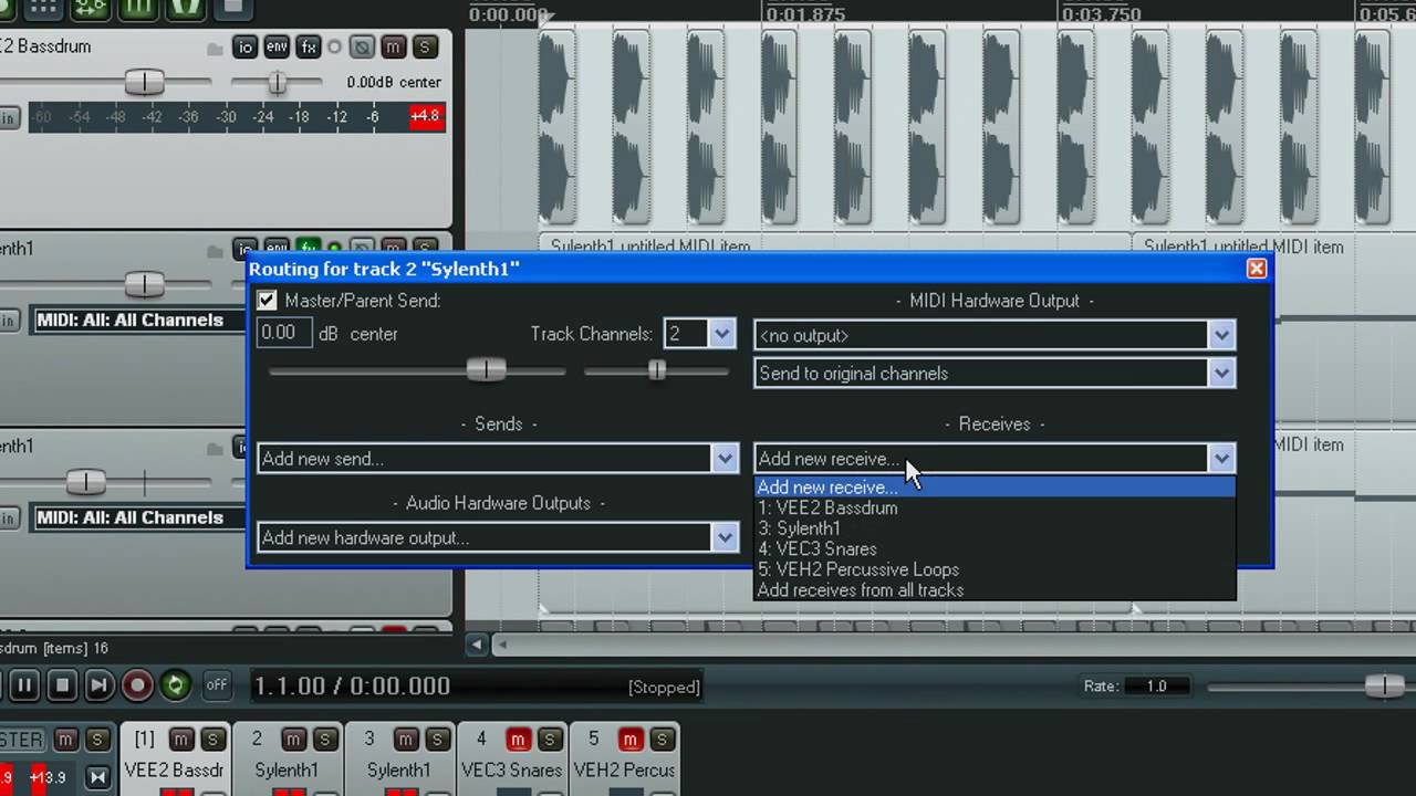 Reaper Sidechain Compression - YouTube