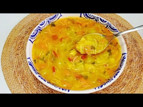 PRATİK ÇORBA TARİFİ🏆Tavuklu Tel Şehriyeli Sebze Çorbası⬆️Bundan Daha Lezzetlisini bulamazsınız
