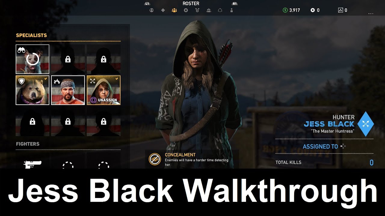 Far Cry 5 Jess Black Companion Walkthrough - YouTube