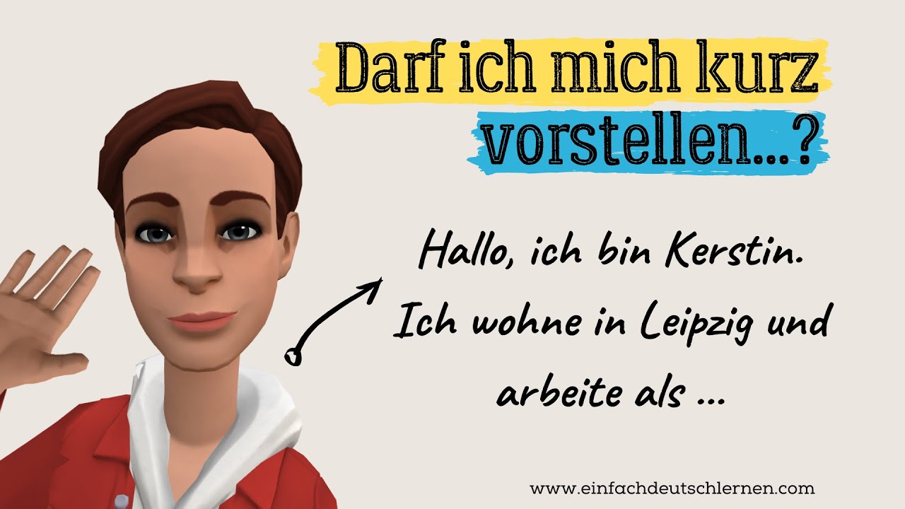 #49 Darf ich mich kurz vorstellen...? | Deutsch lernen durch Hören | A2 ...