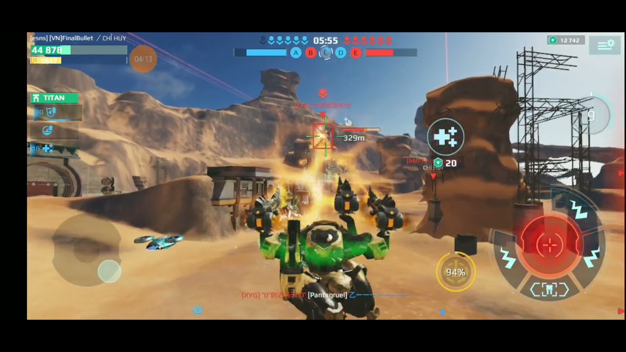 [War Robots] Erabus game play. Viper dam to thật ;)). Bình luận vv ...