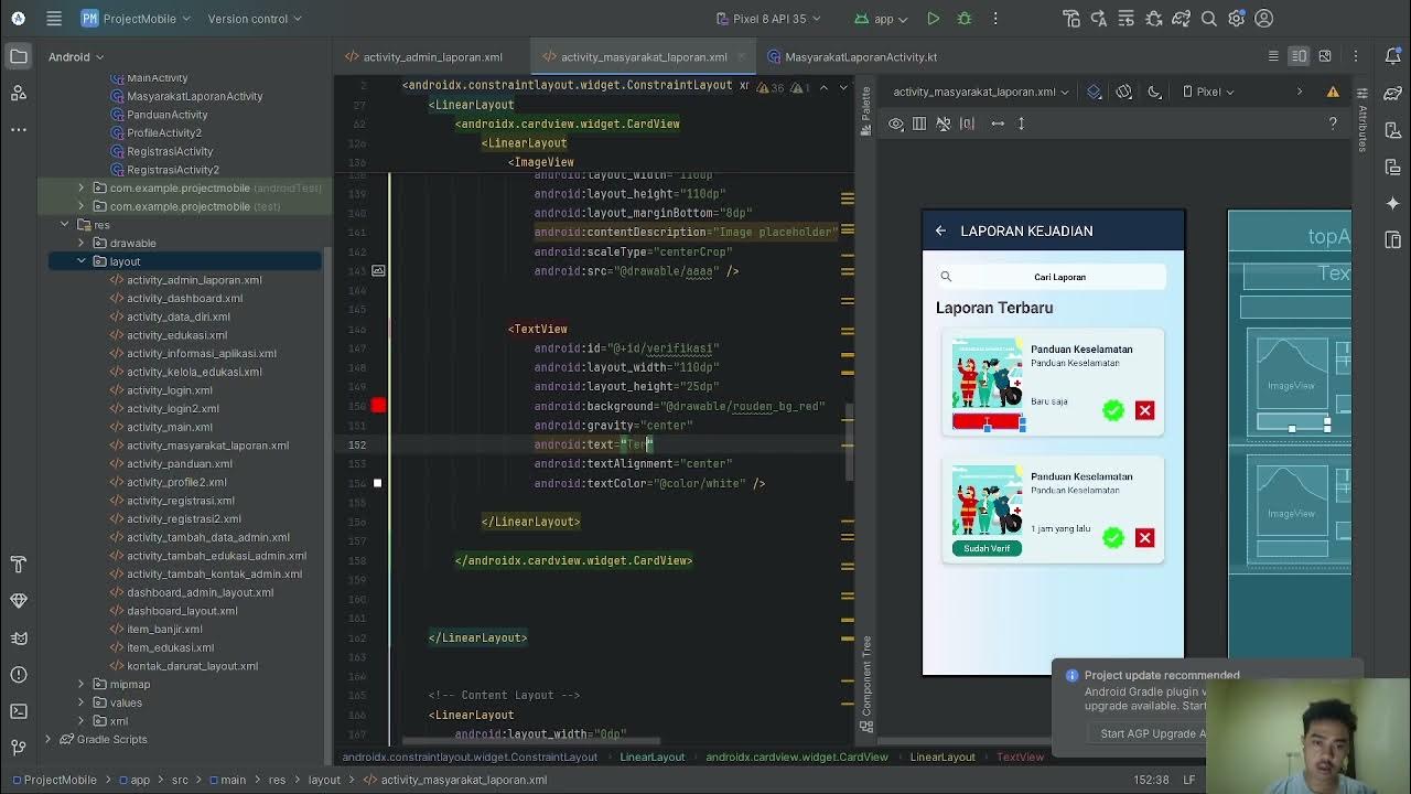 PROGRES PROJECT PEMROGRAMAN MOBILE PART 4 (APLIKASI SIMBA) - YouTube