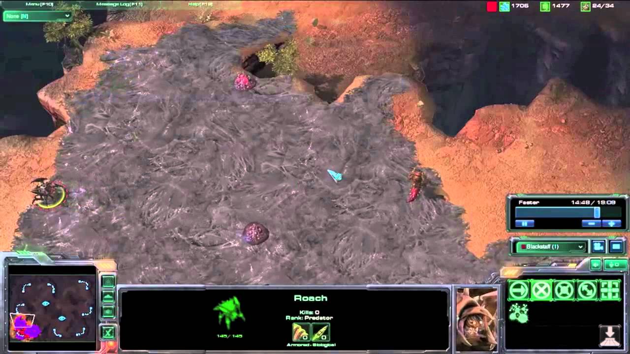 Starcraft 2 - Zerg Roach vs Zerg Hydralisk - No Upgrades/Powers - YouTube