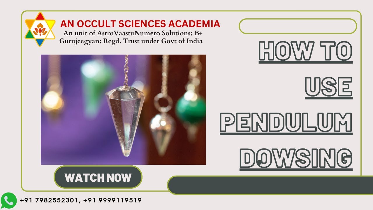 how to use pendulum dowsing - YouTube