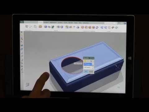 NX CAD Quick Tips: Touch Screen Interface - Gestures, Commands - YouTube