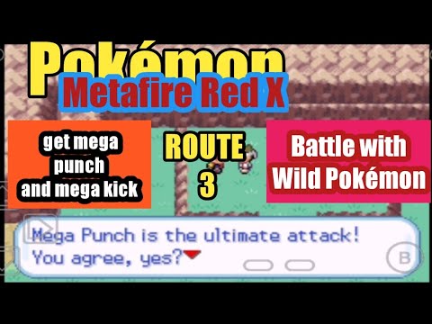 Pokémon Meta Fire Red X : Mega Punch and Mega Kick l Battle with Wild ...