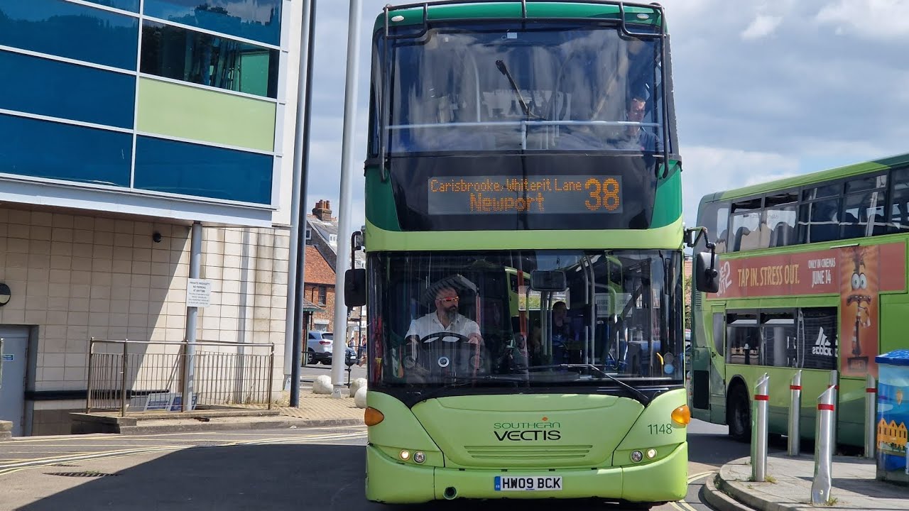 Onboard Southern Vectis Bus 1148 - Scania N270UD Omnicity - Route 38 ...