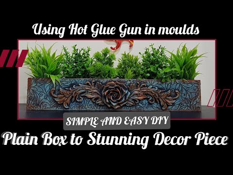 DIY Vintage Floral Planter Box | Texture Art Home Decor Idea | Archu’s Art World