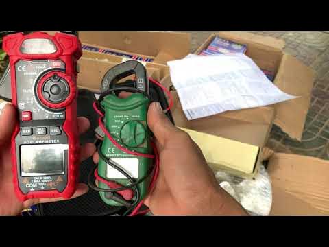 បើកប្រអប់ឧបករណ៏ថ្មី អំពែម៉ែត្រ | Digital Clamp Meter Unboxing - YouTube
